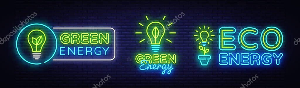 Neon signs logos Vector Art Stock Images | Depositphotos
