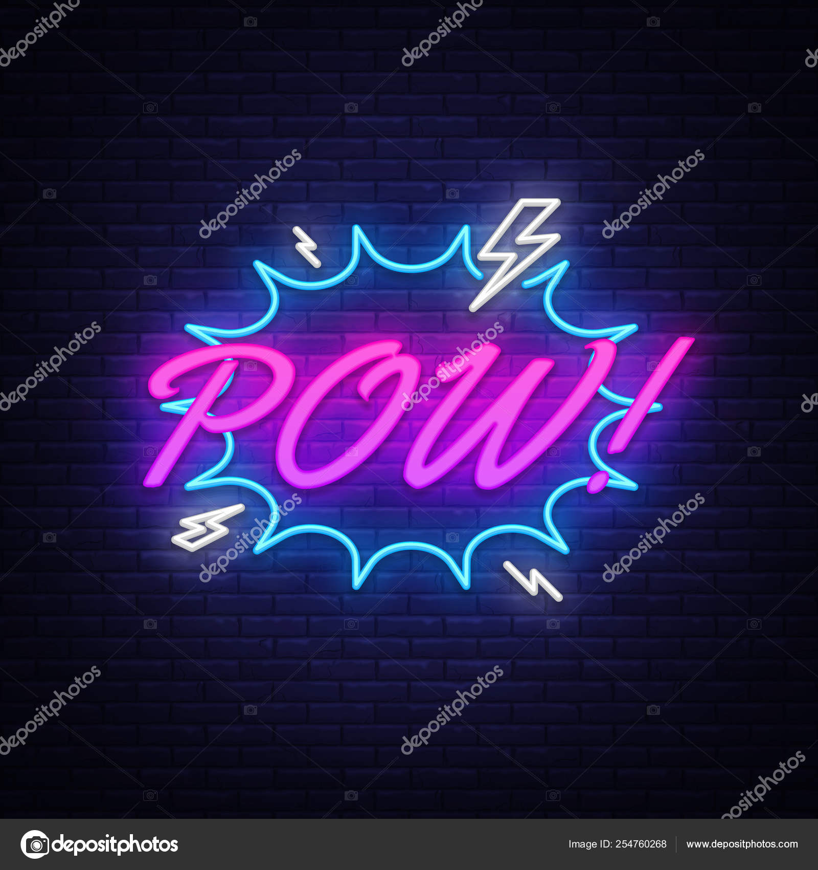Pow Sign Template