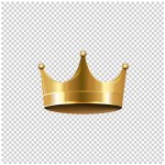 Golden Crown Isolated Transparent Background Gradient Mesh Vector ...