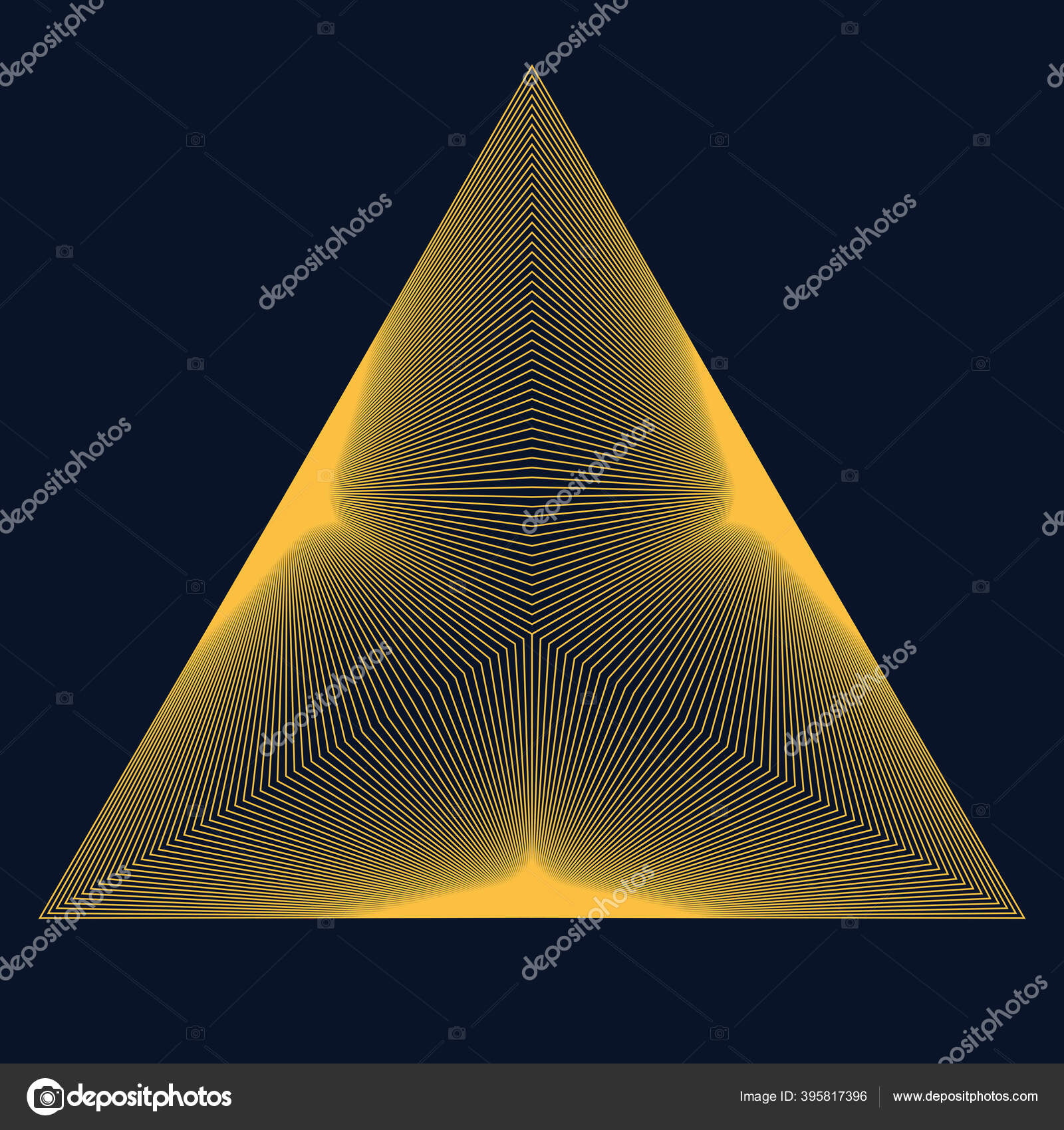 Golden Color Triangle Form Lines Transition Stock Vector Image by ...