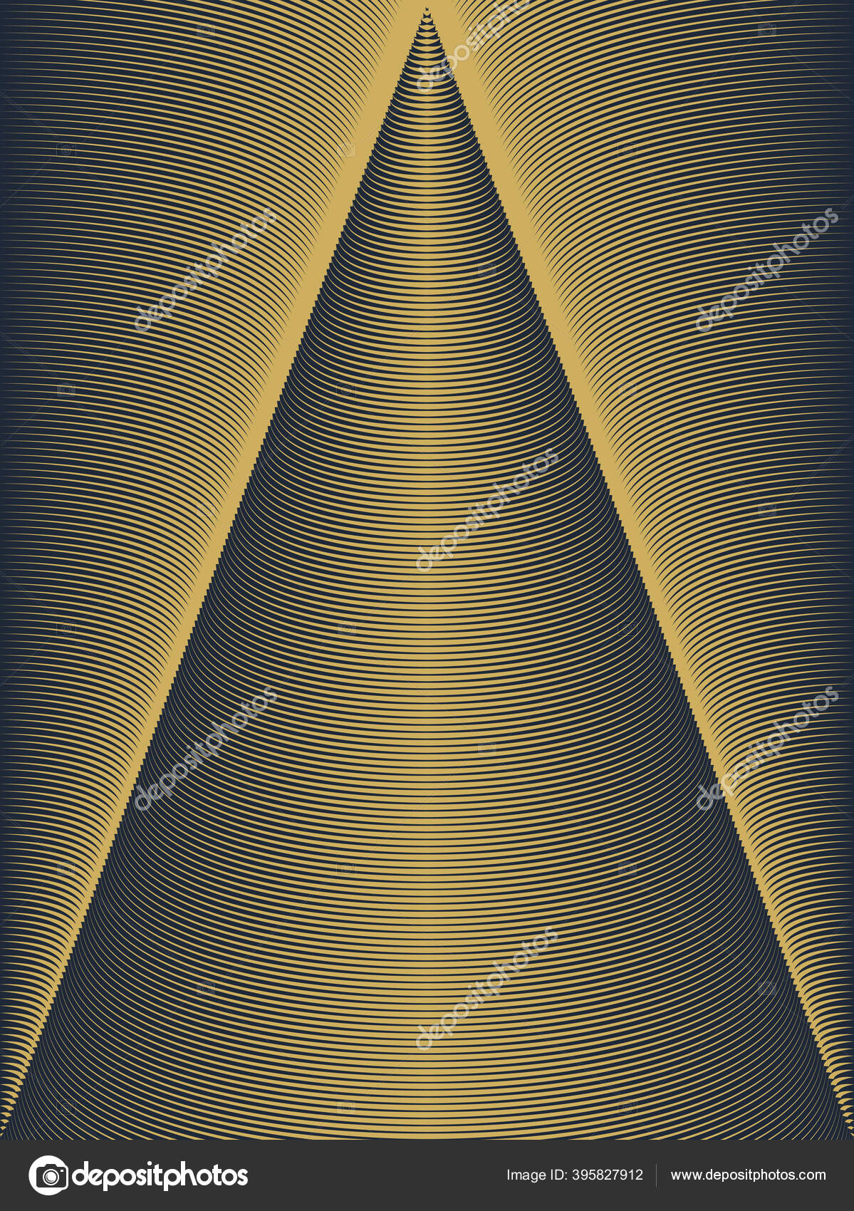 Golden Color Lines Dark Background Triangle Metallic Gradient Effect ...