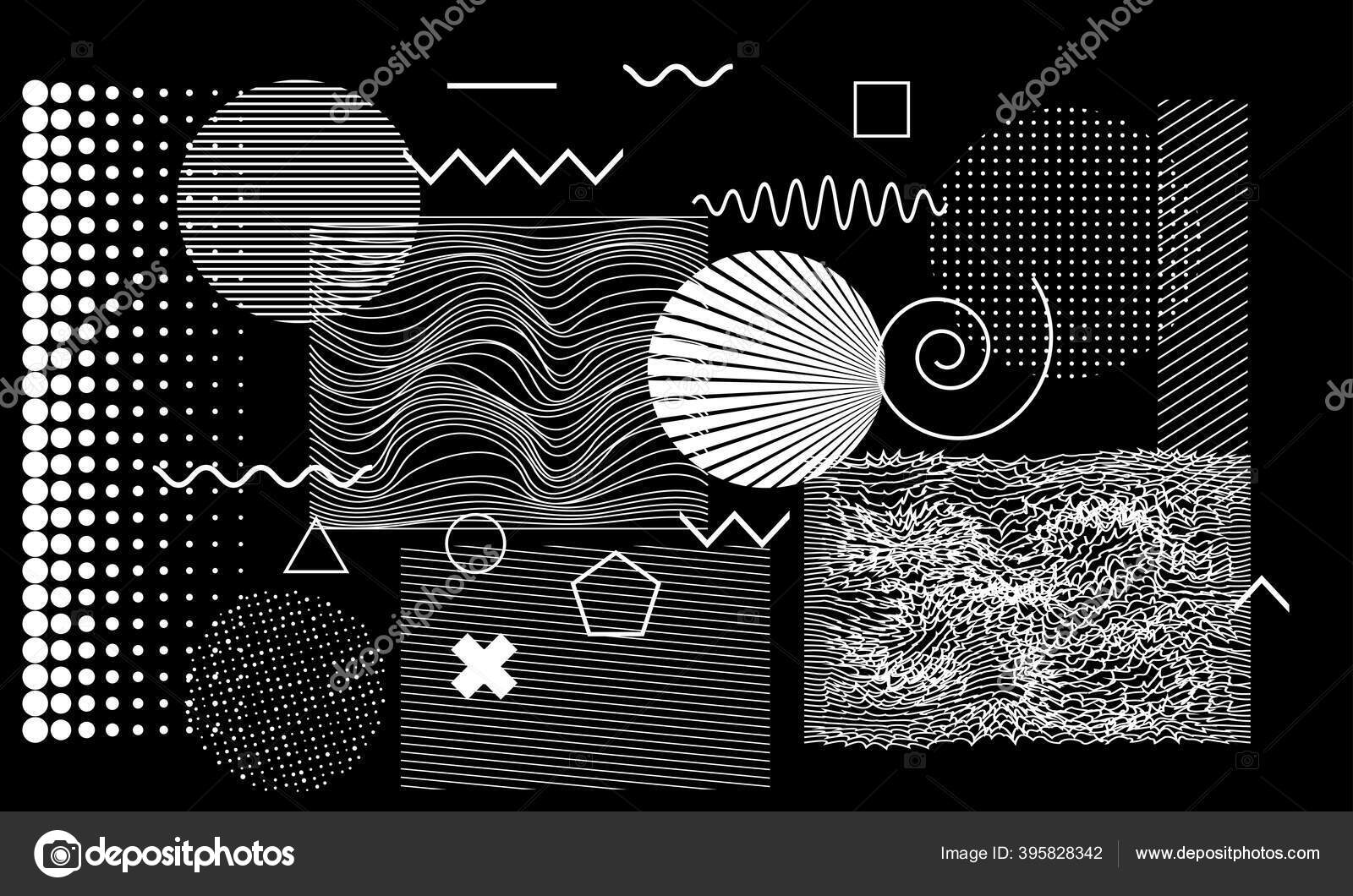 Abstract Shapes Black And White