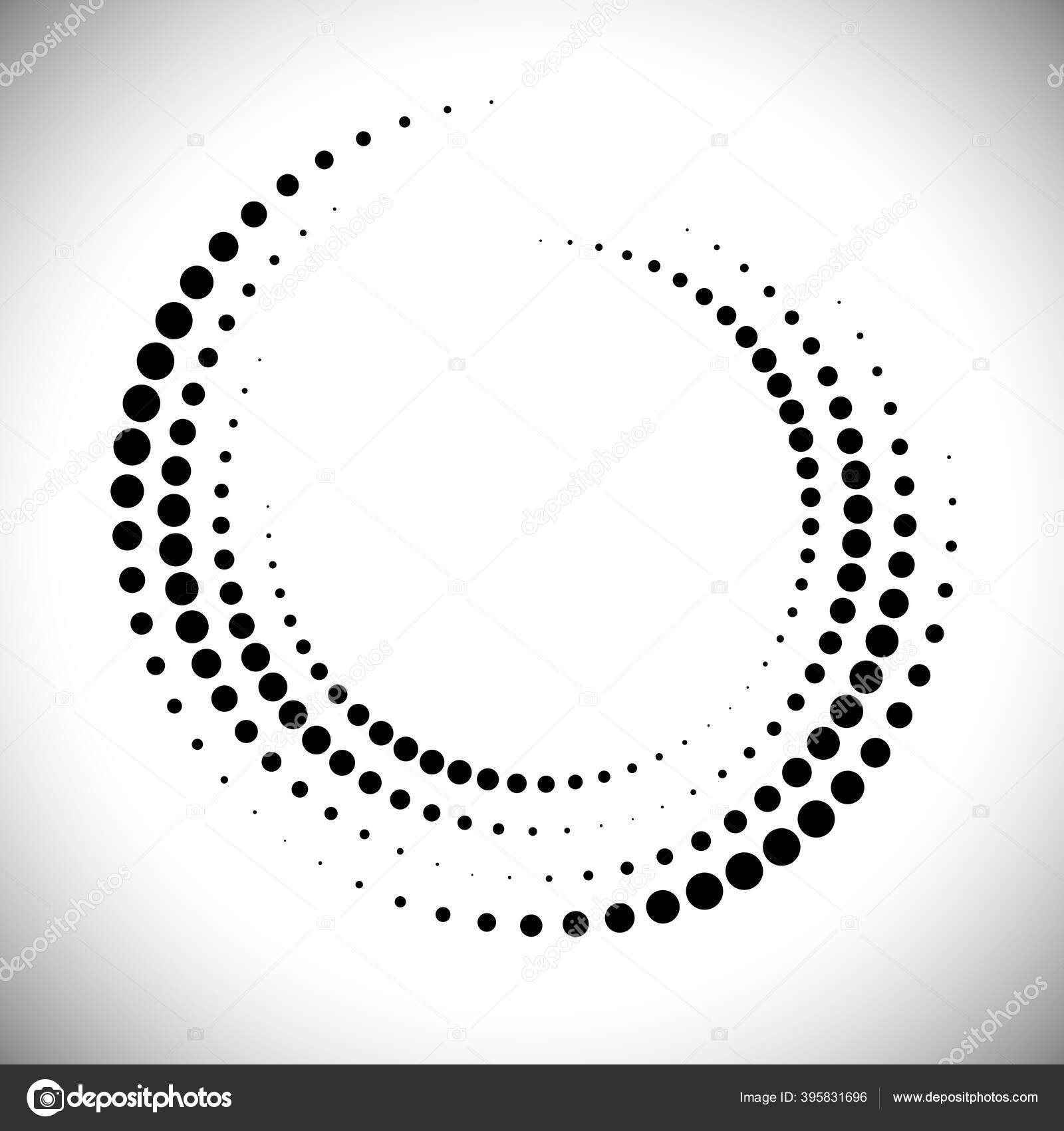 Halftone Circle Frame Abstract Dots Logo Emblem Design Element Any Stock Vector by ©mycola_adams ...