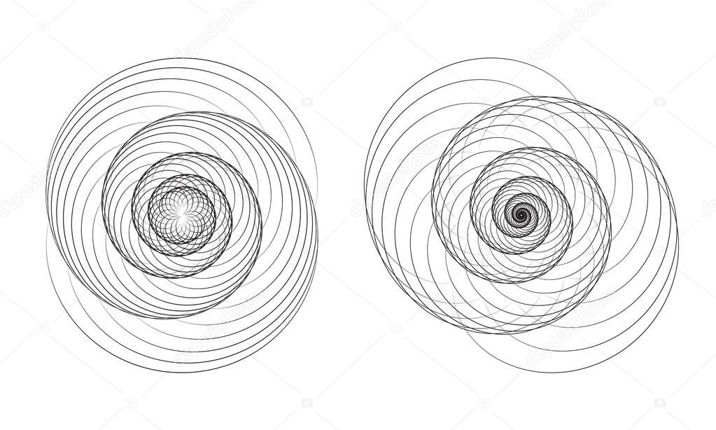 líneas en espiral como icono o logotipo para cualquier proyecto 2024
