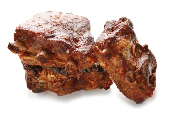 Delicious grilled ribs on white background — Stock Photo © serezniy ...