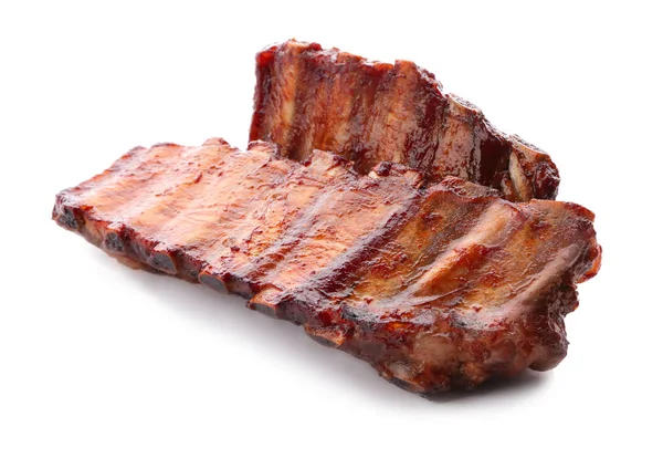 Delicious grilled ribs on white background — Stock Photo © serezniy ...