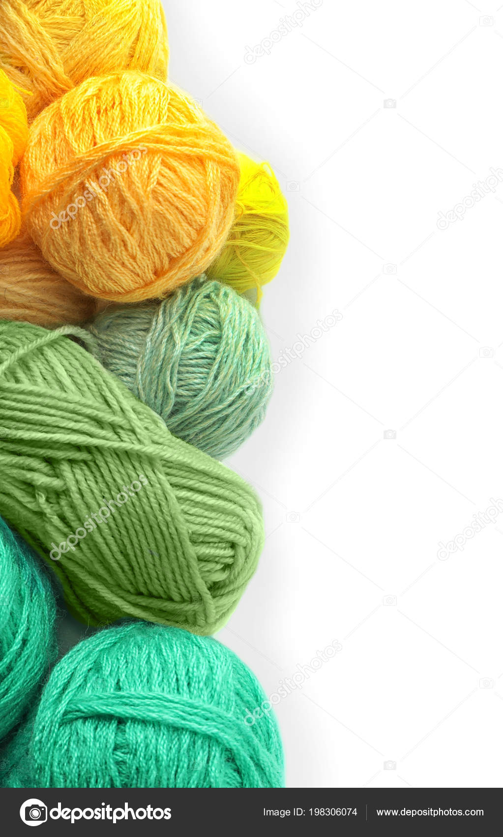 Set Knitting Yarn White Background Stock Photo by ©serezniy 198306074