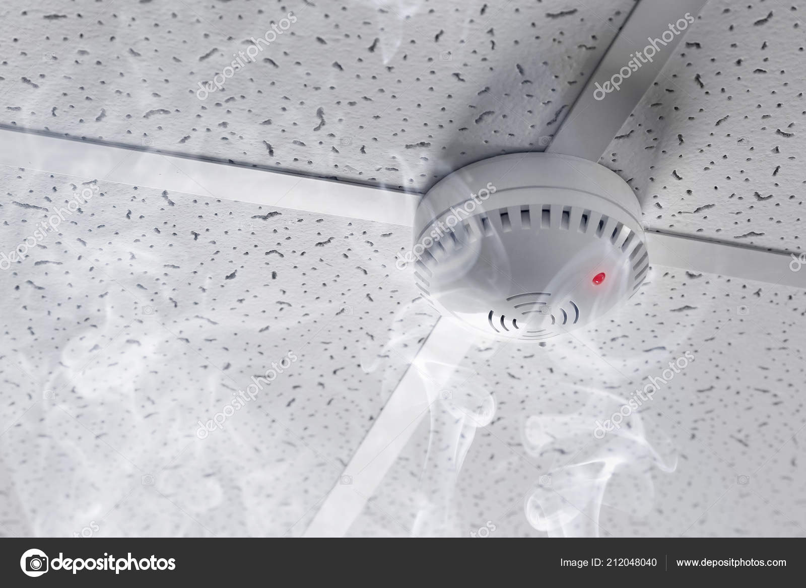 Ceiling Detector Flowing Smoke Stock Photo by ©serezniy 212048040