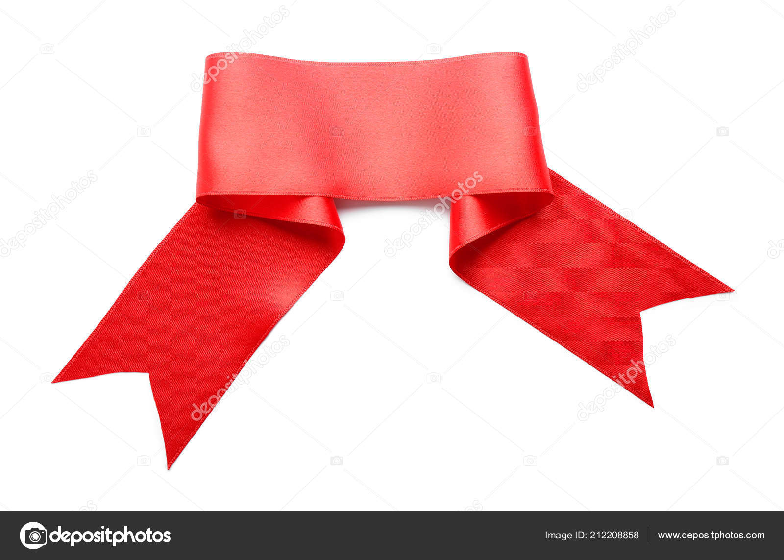 Red Ribbon White Background — Stock Photo © serezniy #212208858