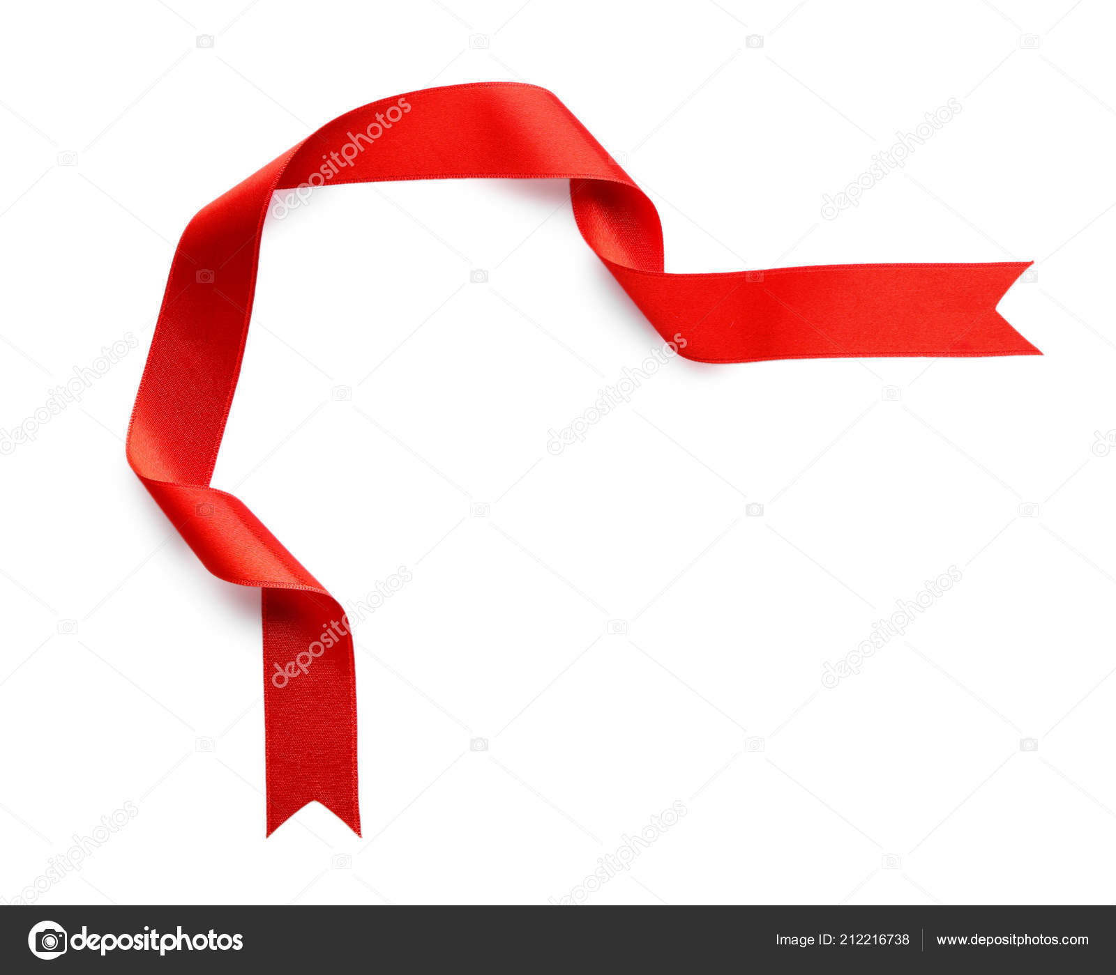 Red Ribbon White Background — Stock Photo © serezniy #212216738