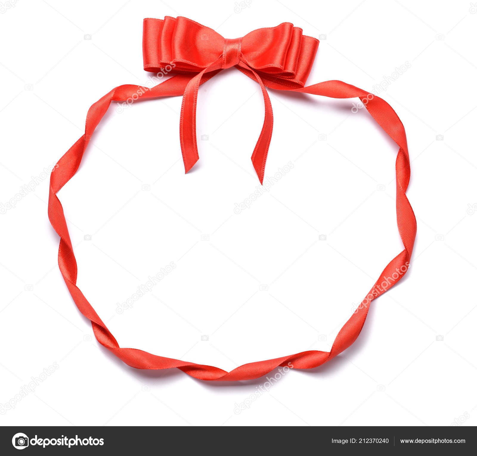 Frame Made Red Ribbon White Background Stock Photo by ©serezniy 212370240