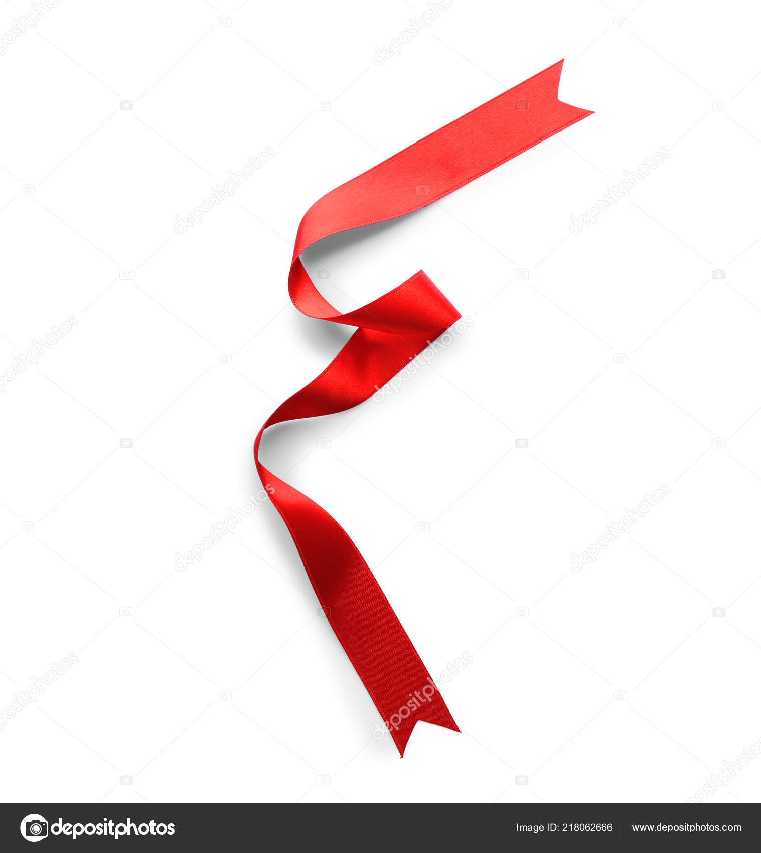 Red Ribbon White Background — Stock Photo © serezniy #218062666