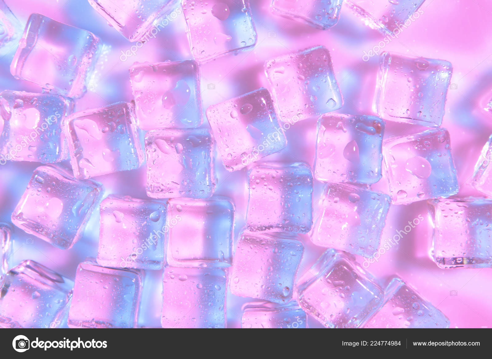 Ice Cubes Color Background Stock Photo by ©serezniy 224774984