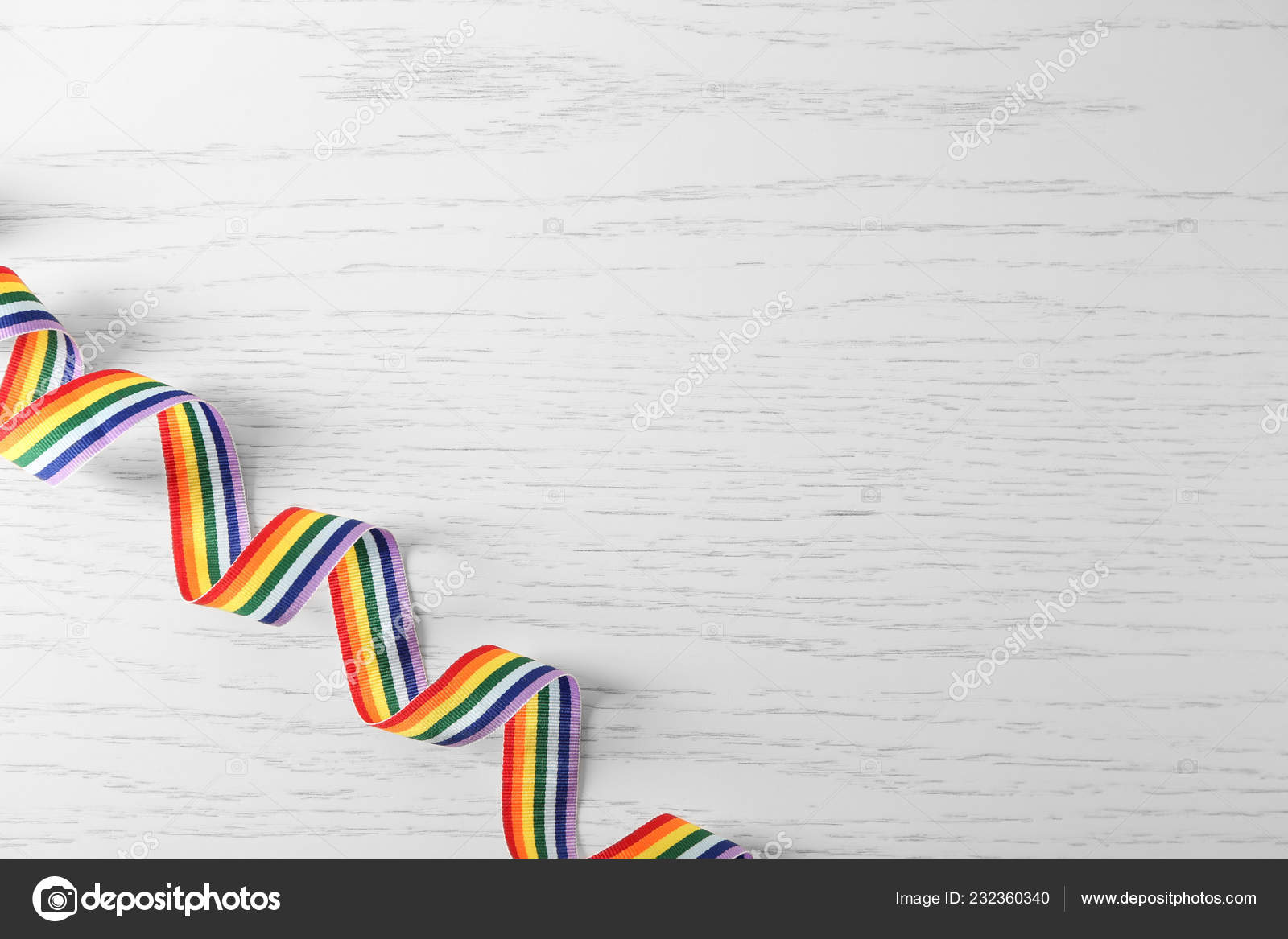 Rainbow Ribbon Lgbt Light Background Stock Photo by ©serezniy 232360340
