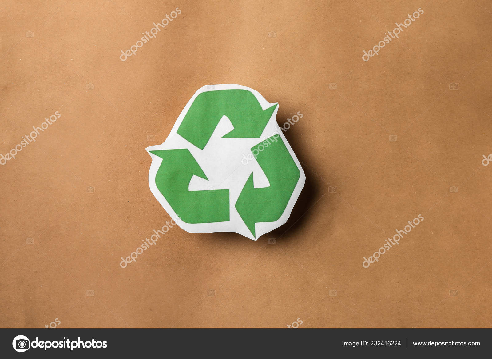 Recycling Symbol Brown Paper Stock Photo by ©serezniy 232416224