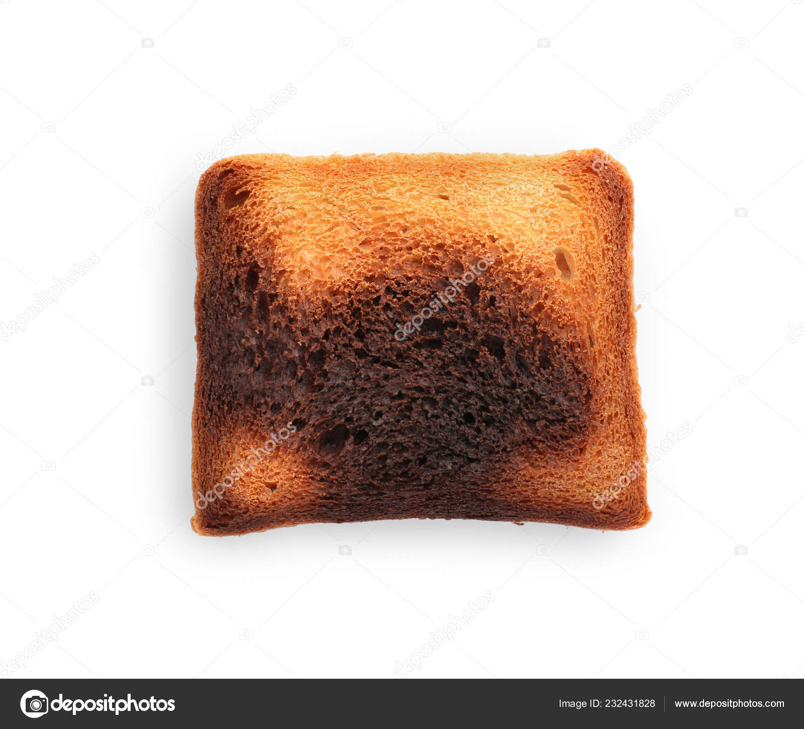 Burnt Toasted Bread White Background Stock Photo by ©serezniy 232431828