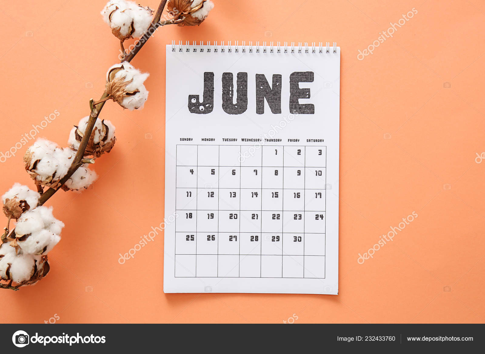 Calendar Page June Color Background Stock Photo by ©serezniy 232433760