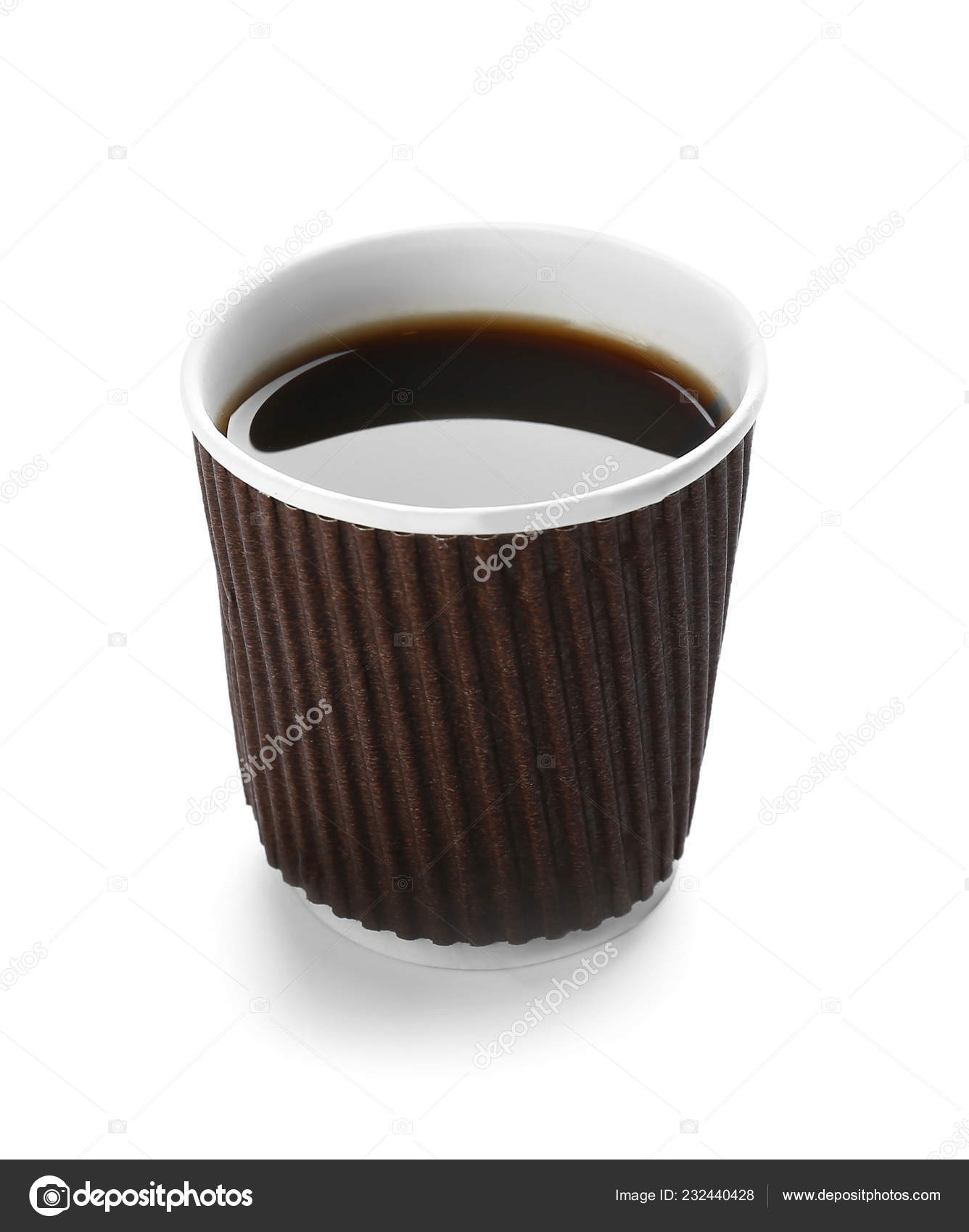 Paper Cup Hot Coffee White Background Stock Photo by ©serezniy 232440428