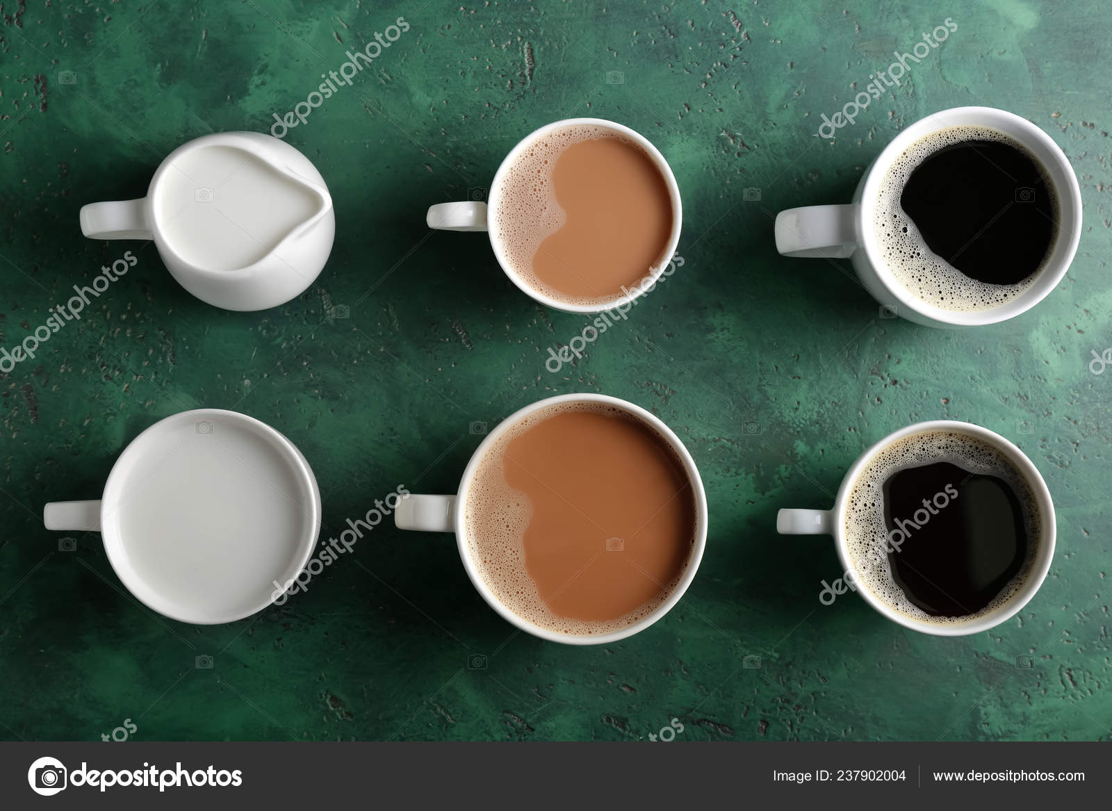 Cups Different Coffee Color Background Stock Photo by ©serezniy 237902004