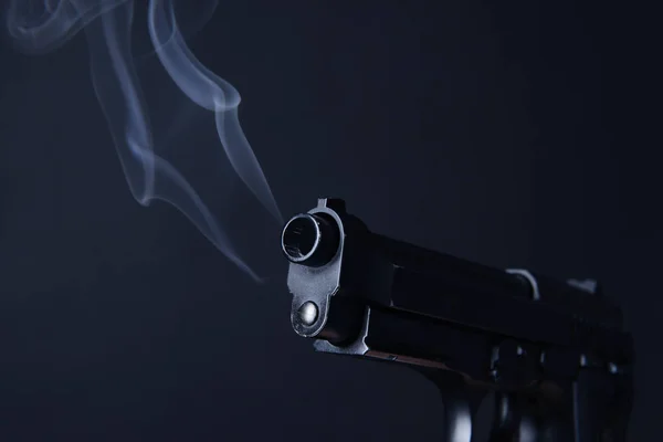 Gun Smoke Black Background