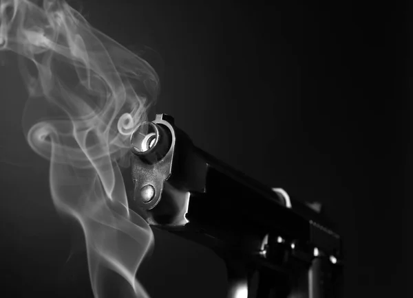 Gun Smoke Black Background