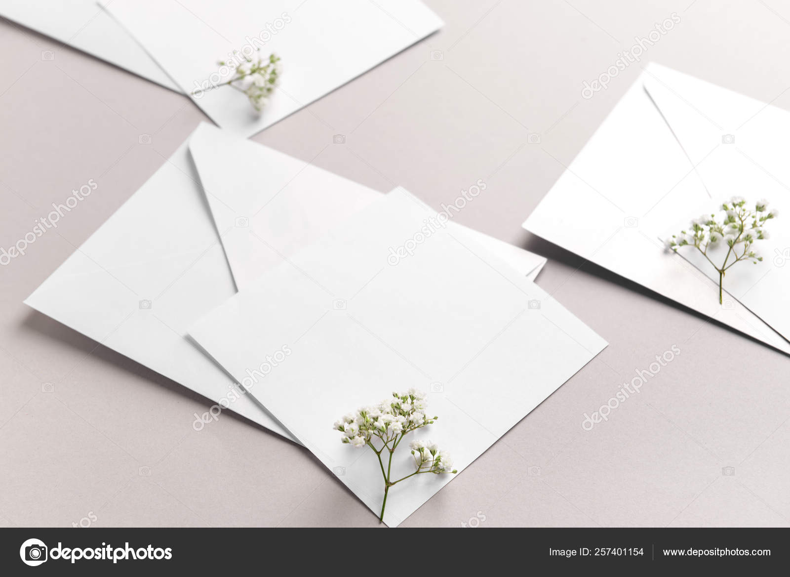Mockups of invitations on grey background — Stock Photo © serezniy ...