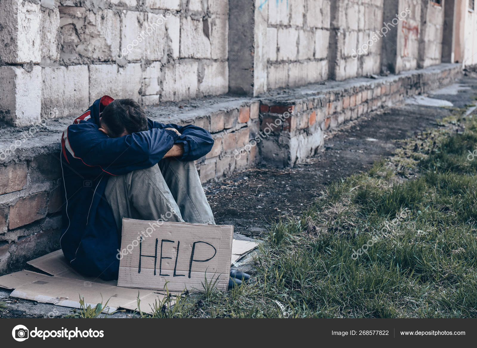 Homeless Man Begging