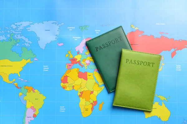 Passports on the world map Stock Photos, Royalty Free Passports on the ...