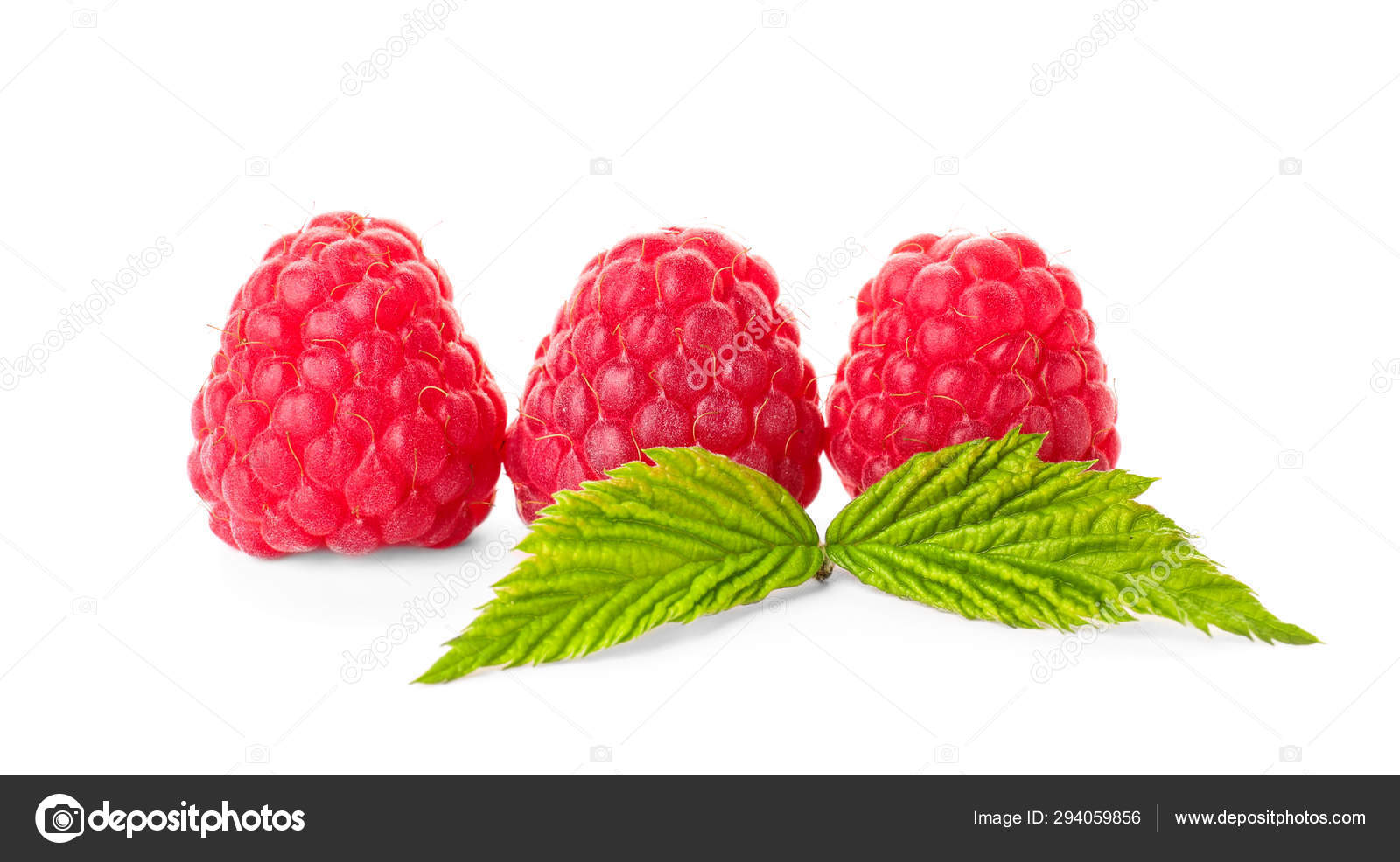 Sweet ripe raspberry on white background Stock Photo by ©serezniy 294059856