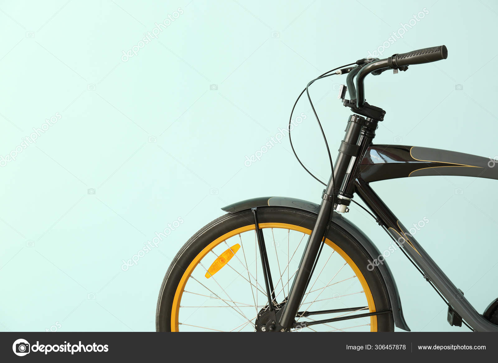 Modern bicycle on light color background — Stock Photo © serezniy ...
