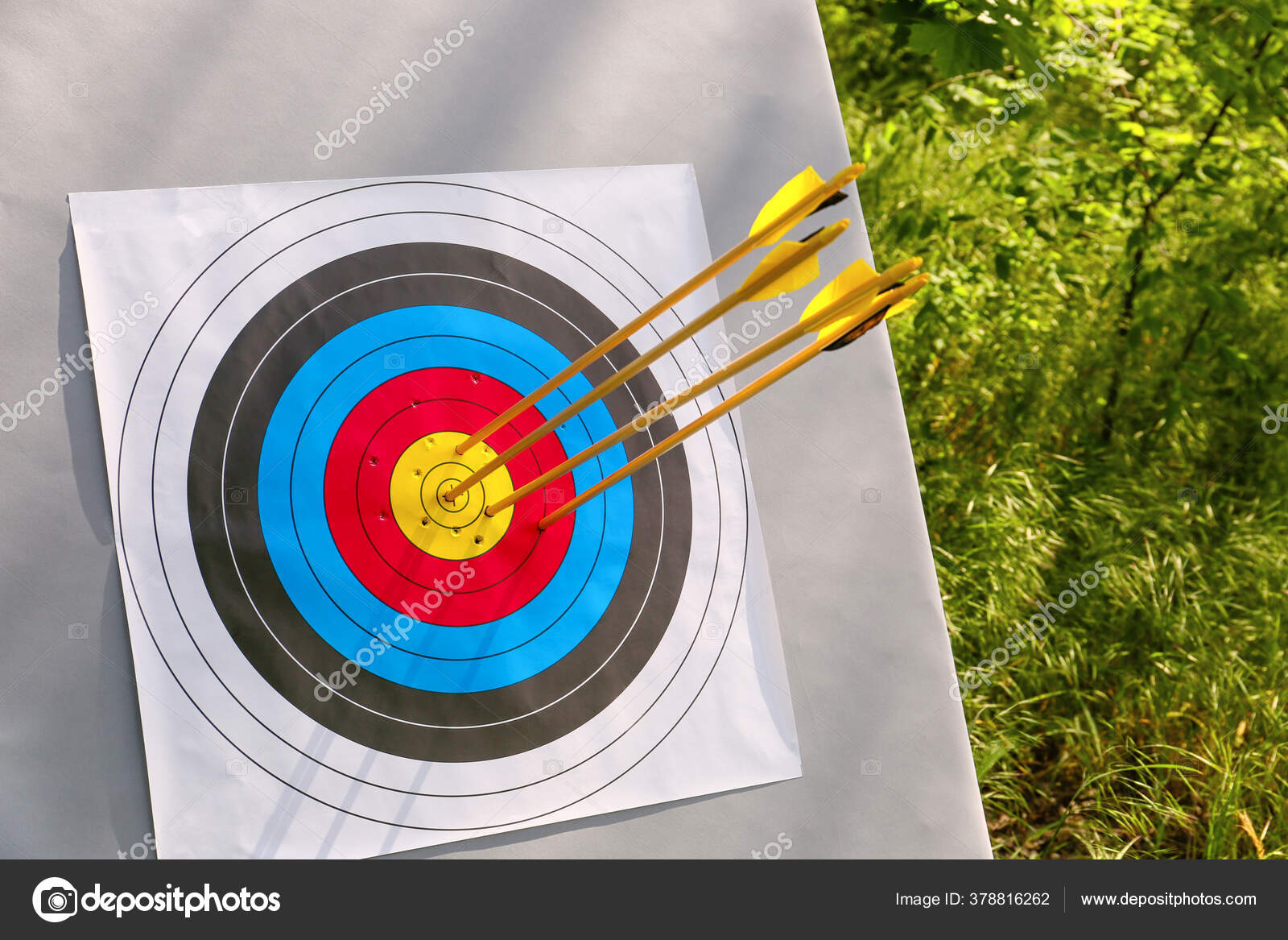 Target Archery Arrows Forest Stock Photo by ©serezniy 378816262