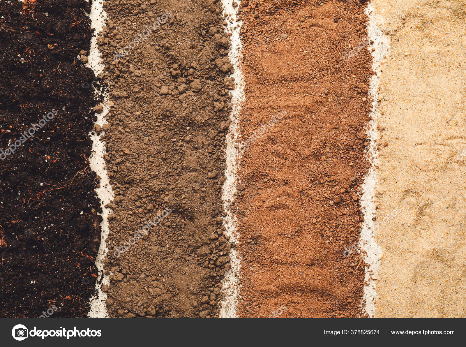 Different Types Soil Background Stock Photo by ©serezniy 378825674