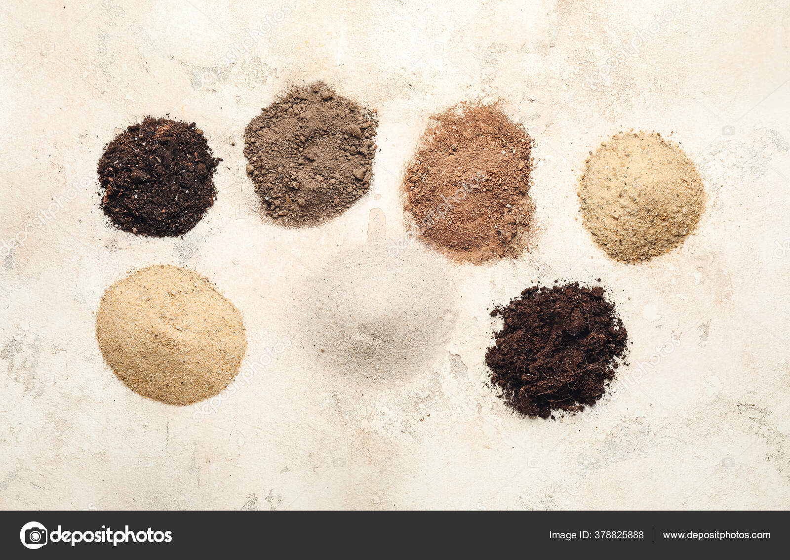 Different Types Soil Light Background Stock Photo by ©serezniy 378825888