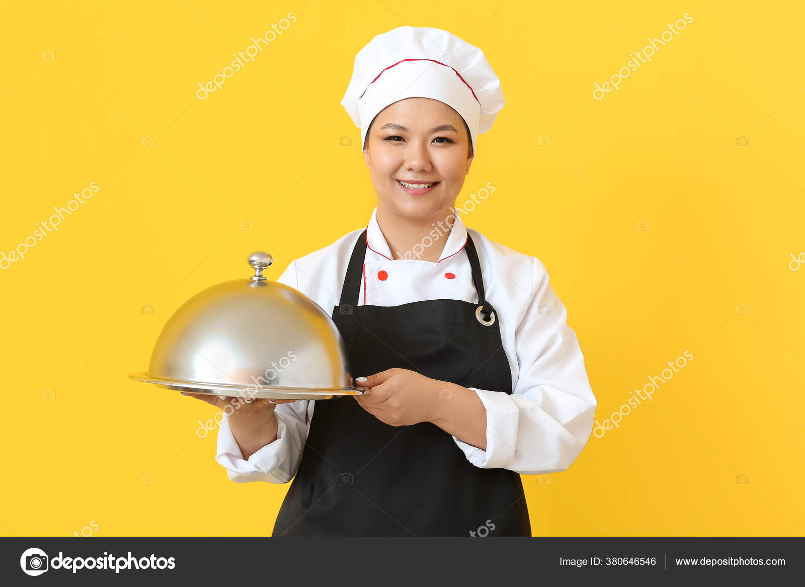 Beautiful Asian Chef Tray Color Background Stock Photo by ©serezniy ...