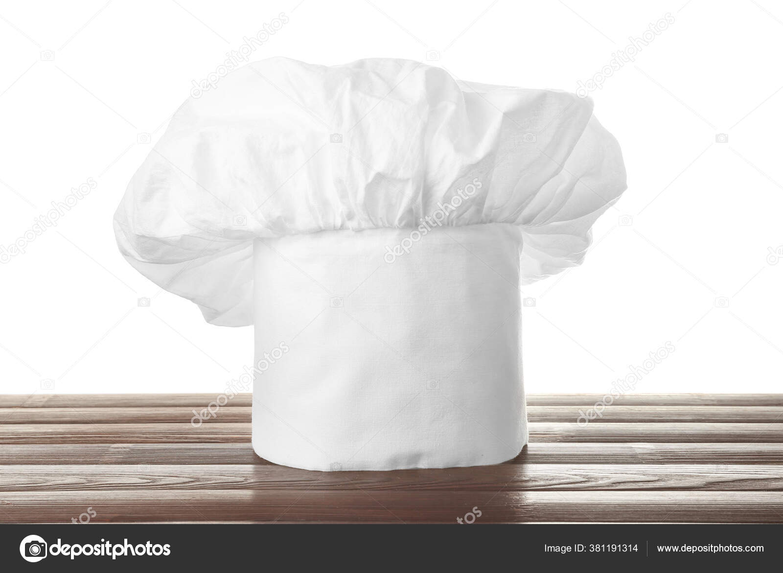 Chef's Hat Table White Background Stock Photo by ©serezniy 381191314