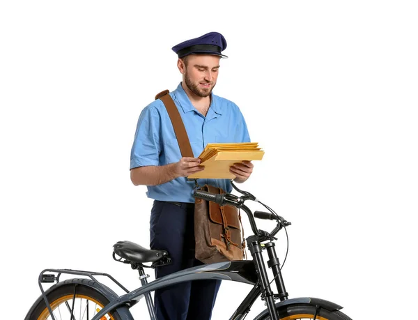 Surprised Old Postman White Background Stock Photo by ©serezniy 378882052
