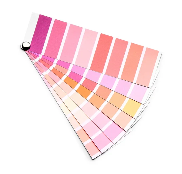 Palette Paper Sheet Paints Strokes White Background Stock Photo by ...