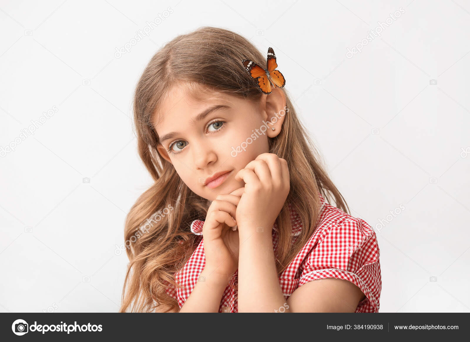 Cute Little Girl Butterfly Light Background Stock Photo by ©serezniy ... Cute Little Girl Butterfly Light Background Stock Photo by ©serezniy ...