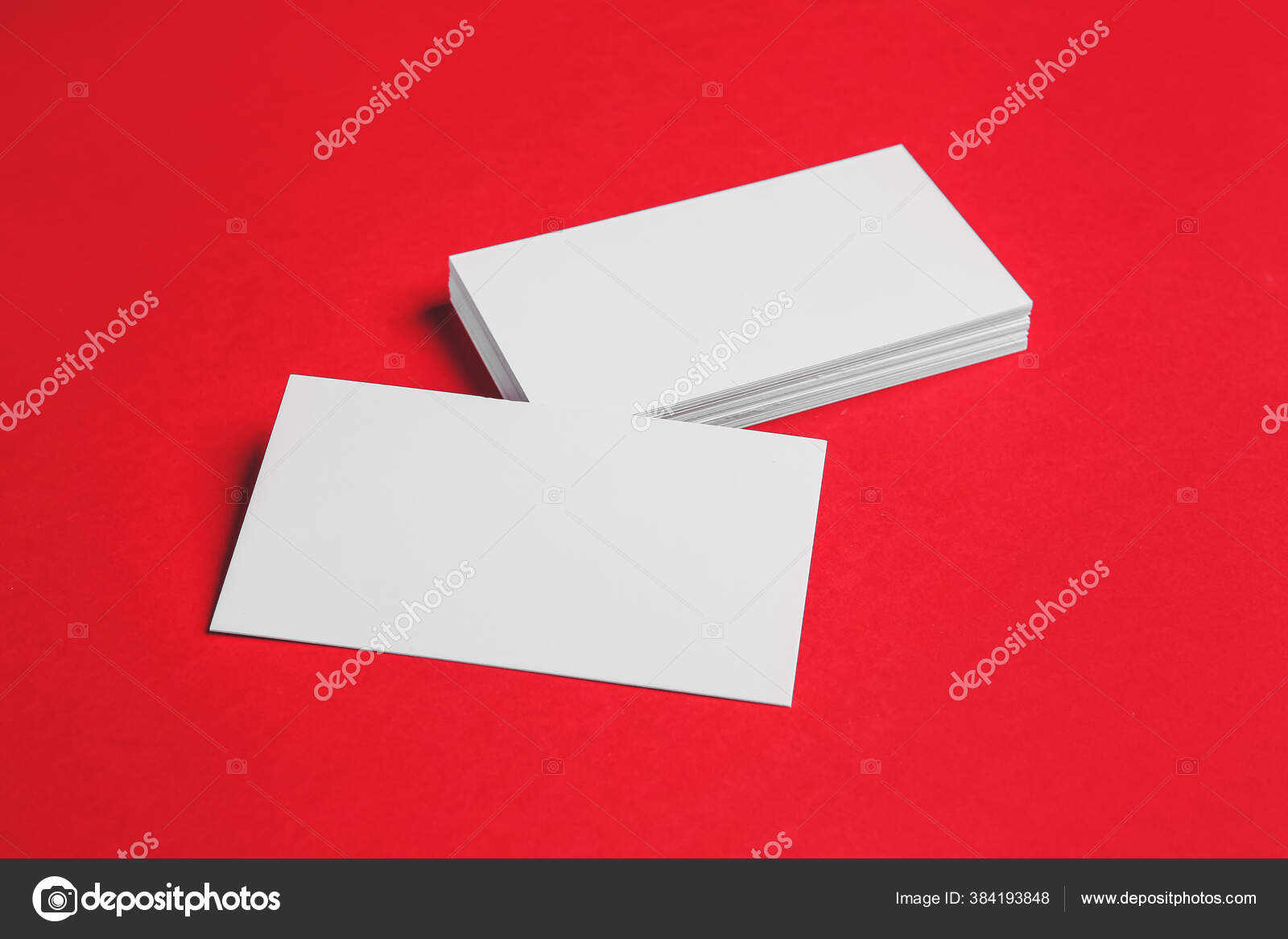 Blank Business Cards Color Background — Stock Photo © serezniy #384193848