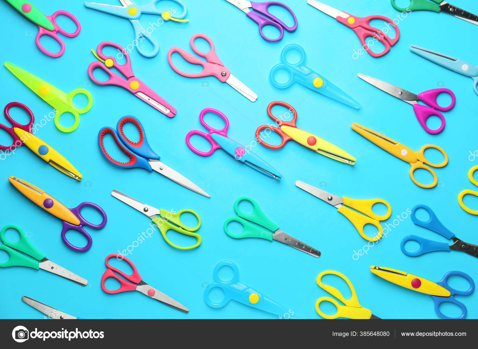 Scissors Paper Color Background Stock Photo by ©serezniy 385648080