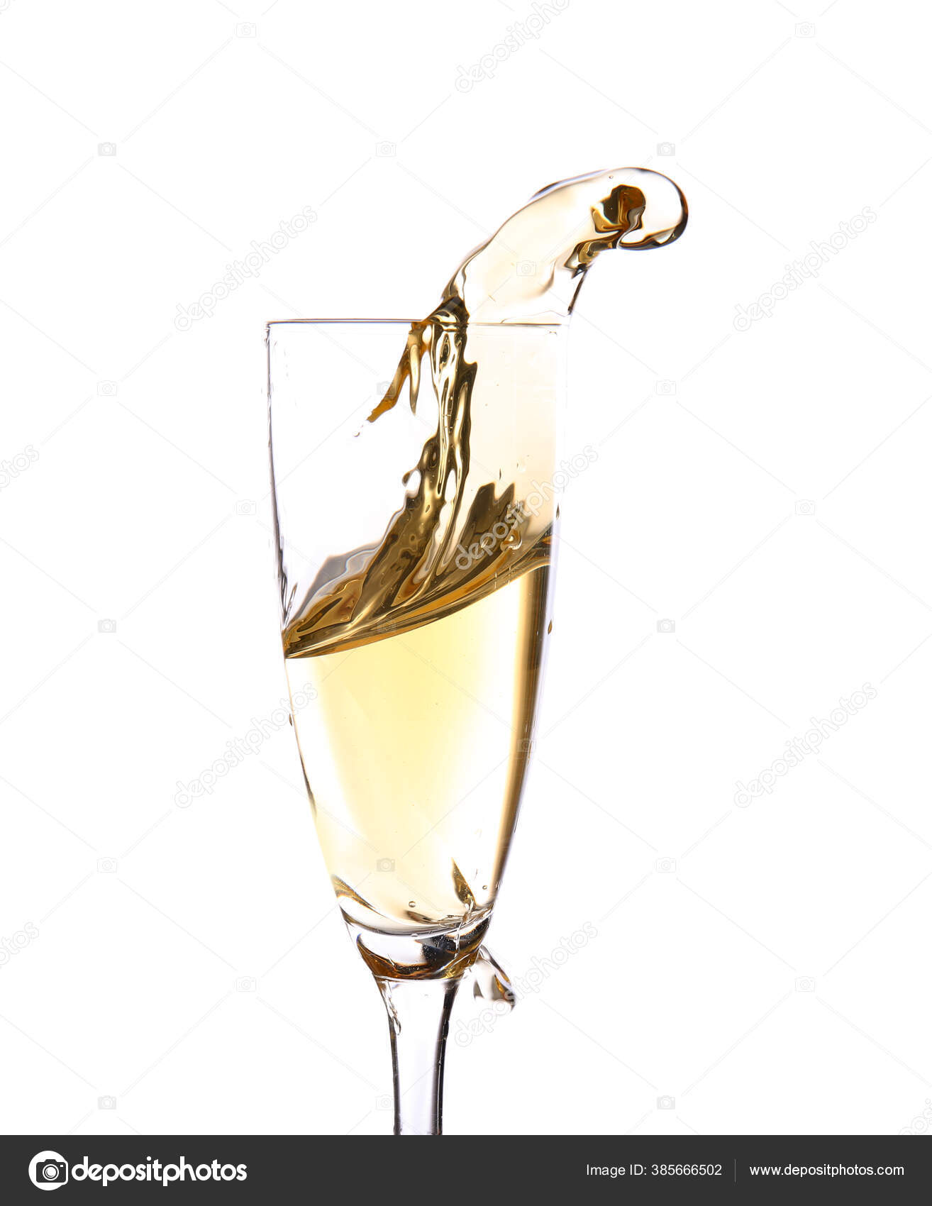 Glass Champagne Splash White Background Stock Photo by ©serezniy 385666502