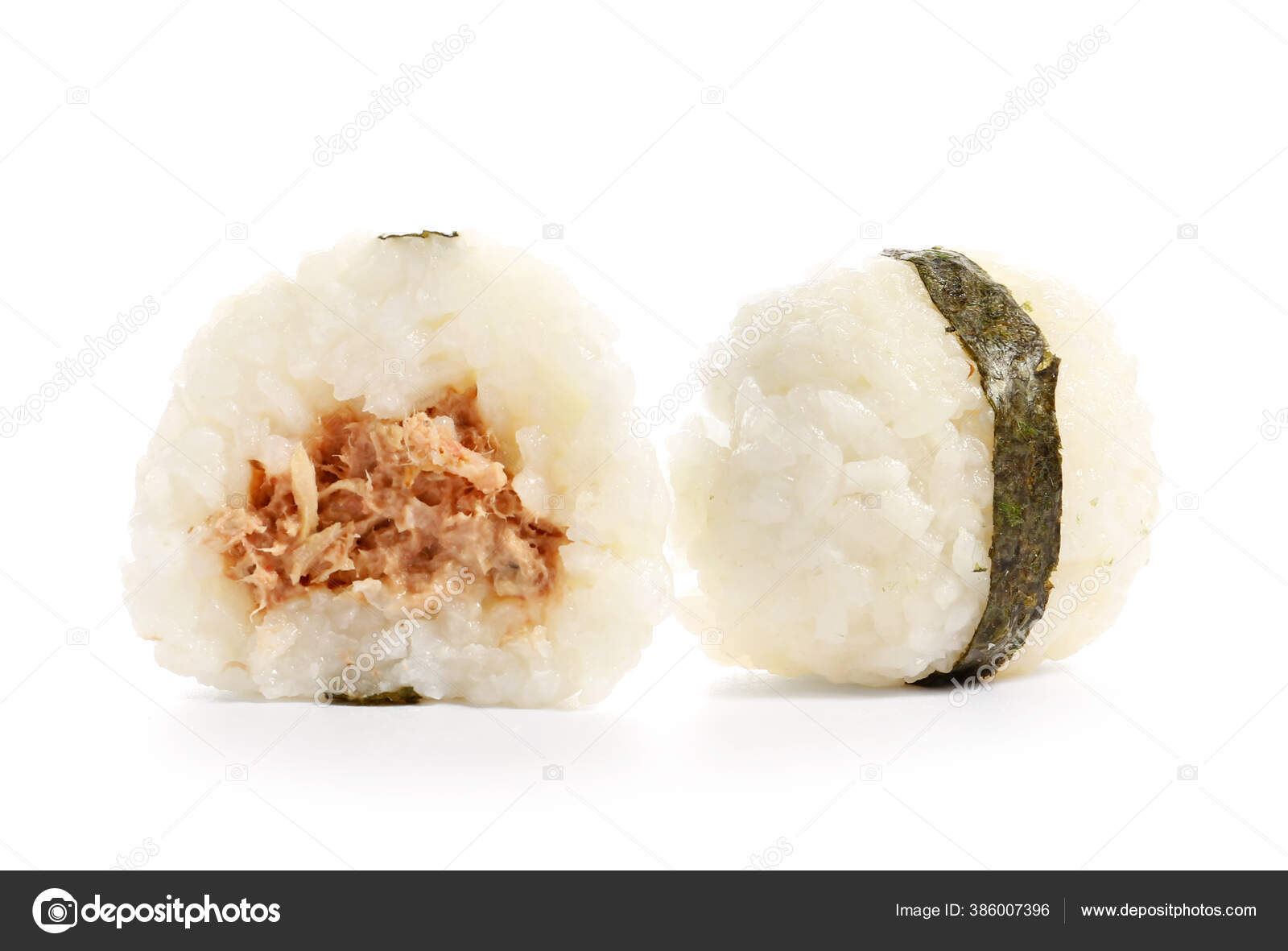 Traditional Japanese Onigiri White Background Stock Photo by ©serezniy ...