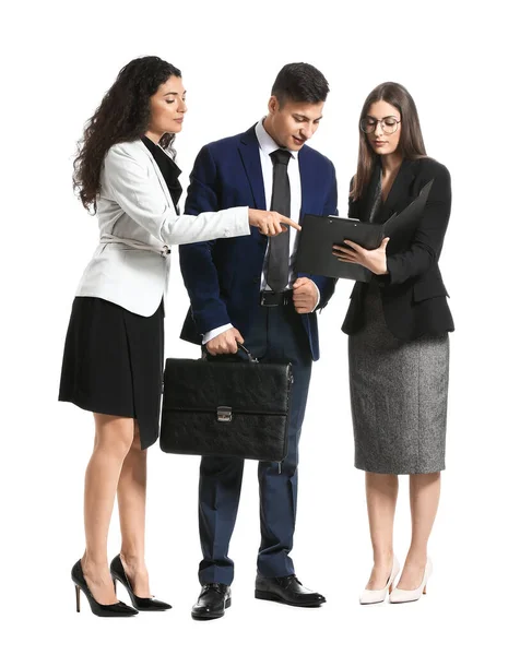 Group People Waiting Job Interview White Background Stock Photo by ...