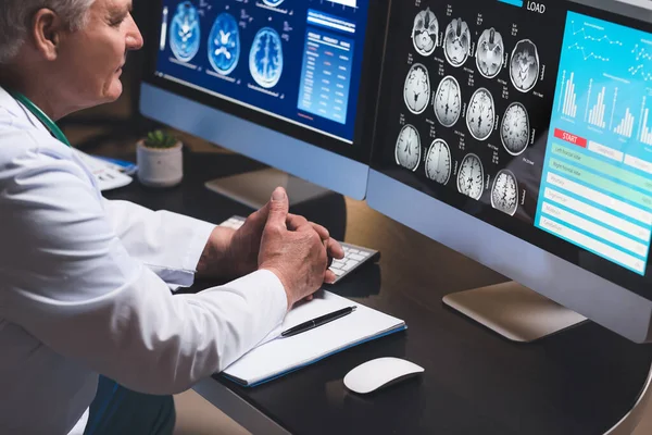 Neurologist Mri Scan Human Brain Clinic Banner Design Stock Photo by ...