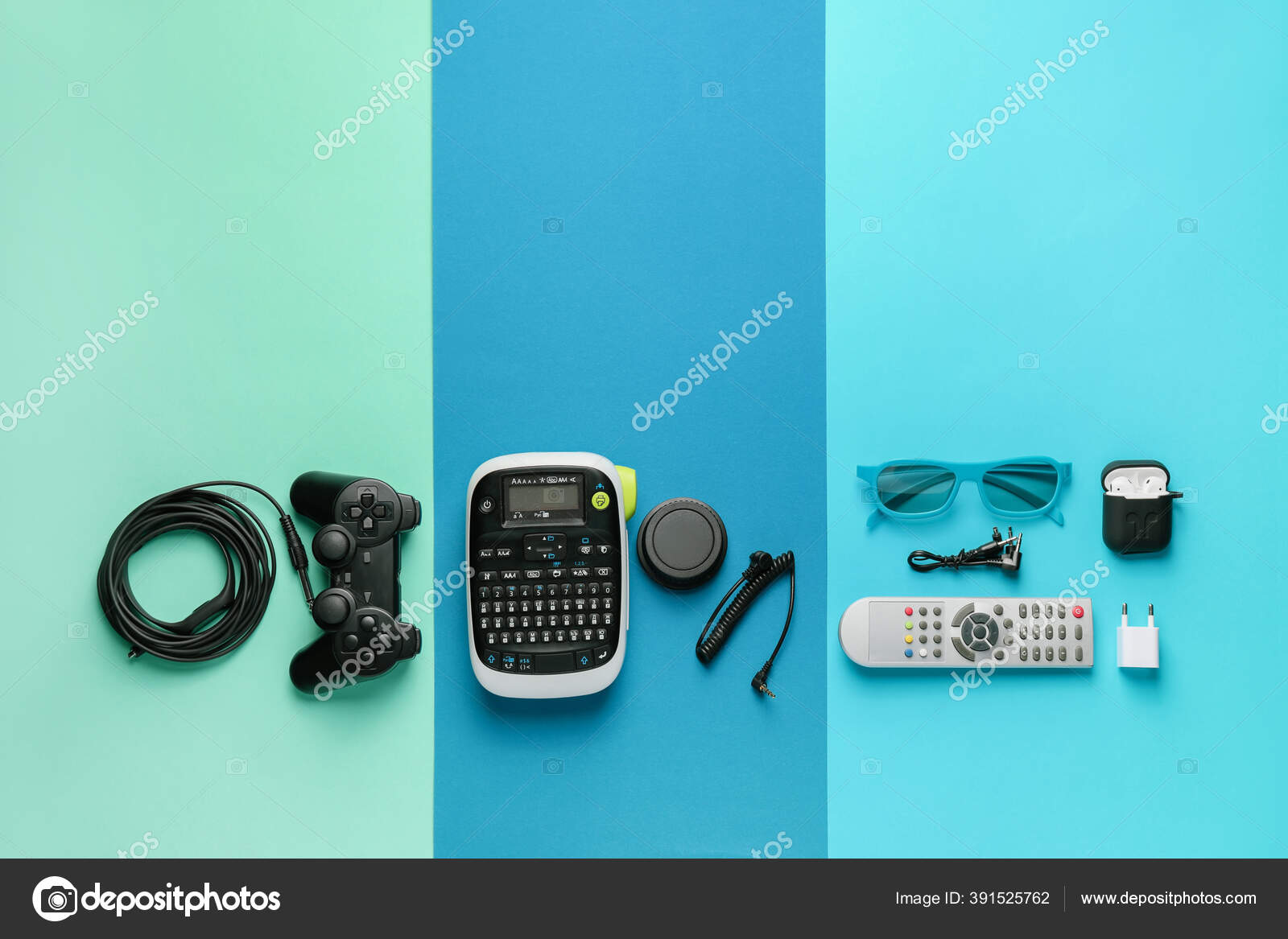 Different Modern Devices Color Background Stock Photo by ©serezniy ...