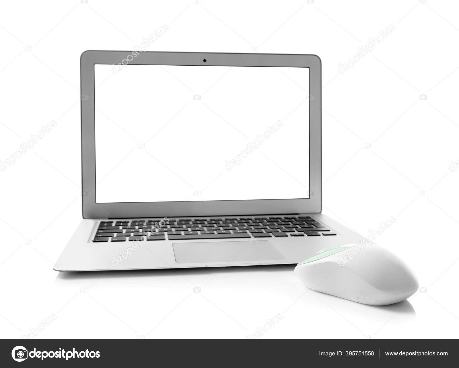 Modern Laptop White Background Stock Photo by ©serezniy 395751558