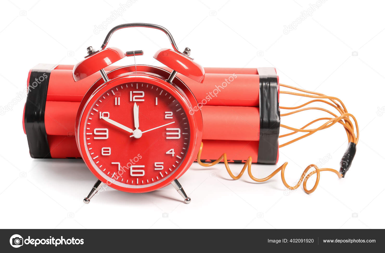 Bomb Clock Timer White Background Stock Photo by ©serezniy 402091920