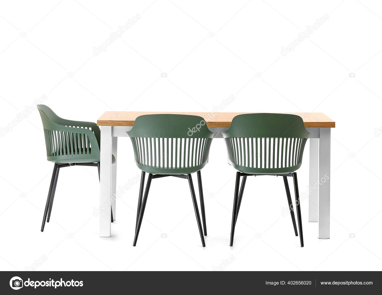Table Chairs White Background Stock Photo by ©serezniy 402656020