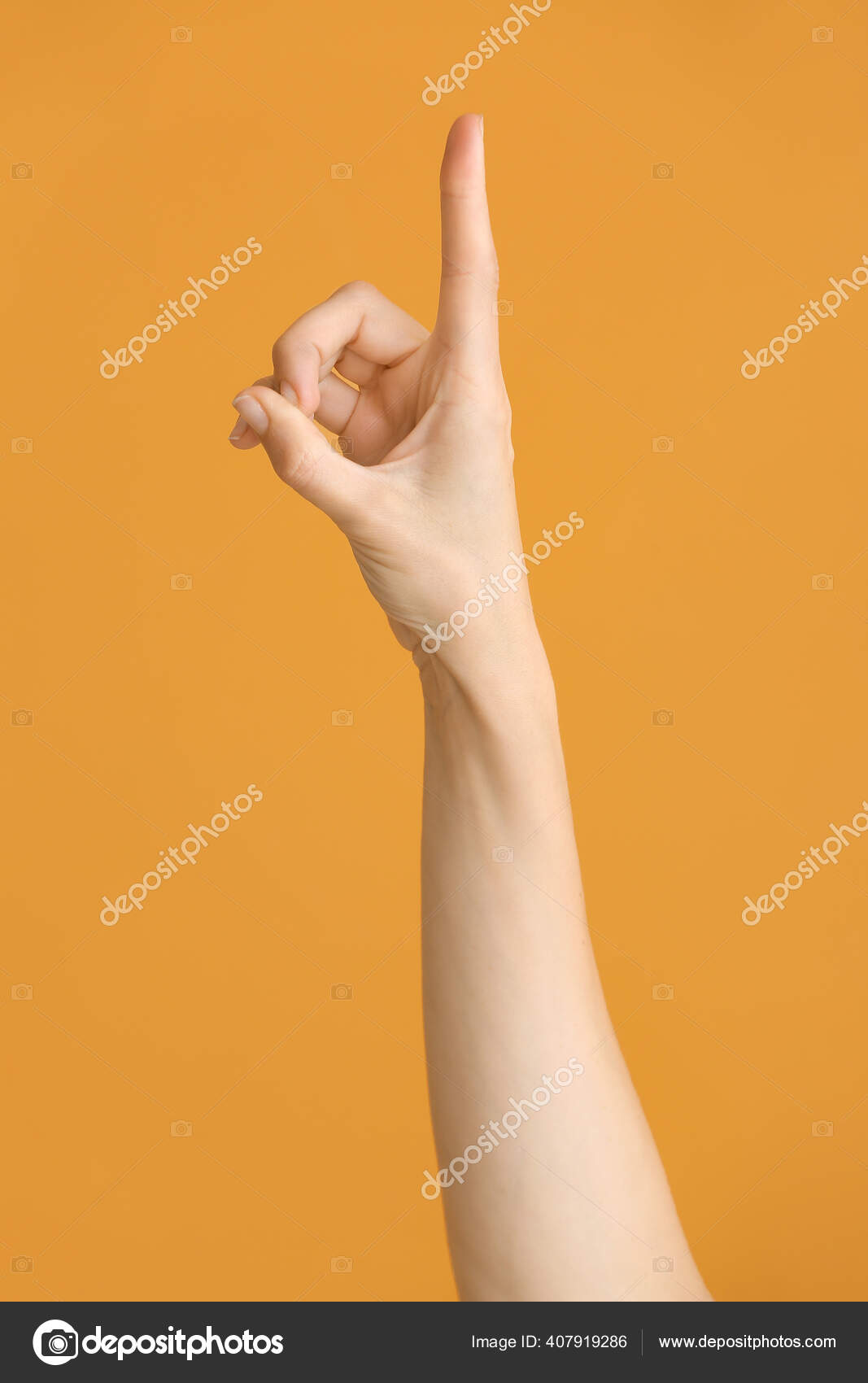 Hand Showing Letter Color Background Sign Language Alphabet Stock Photo ...