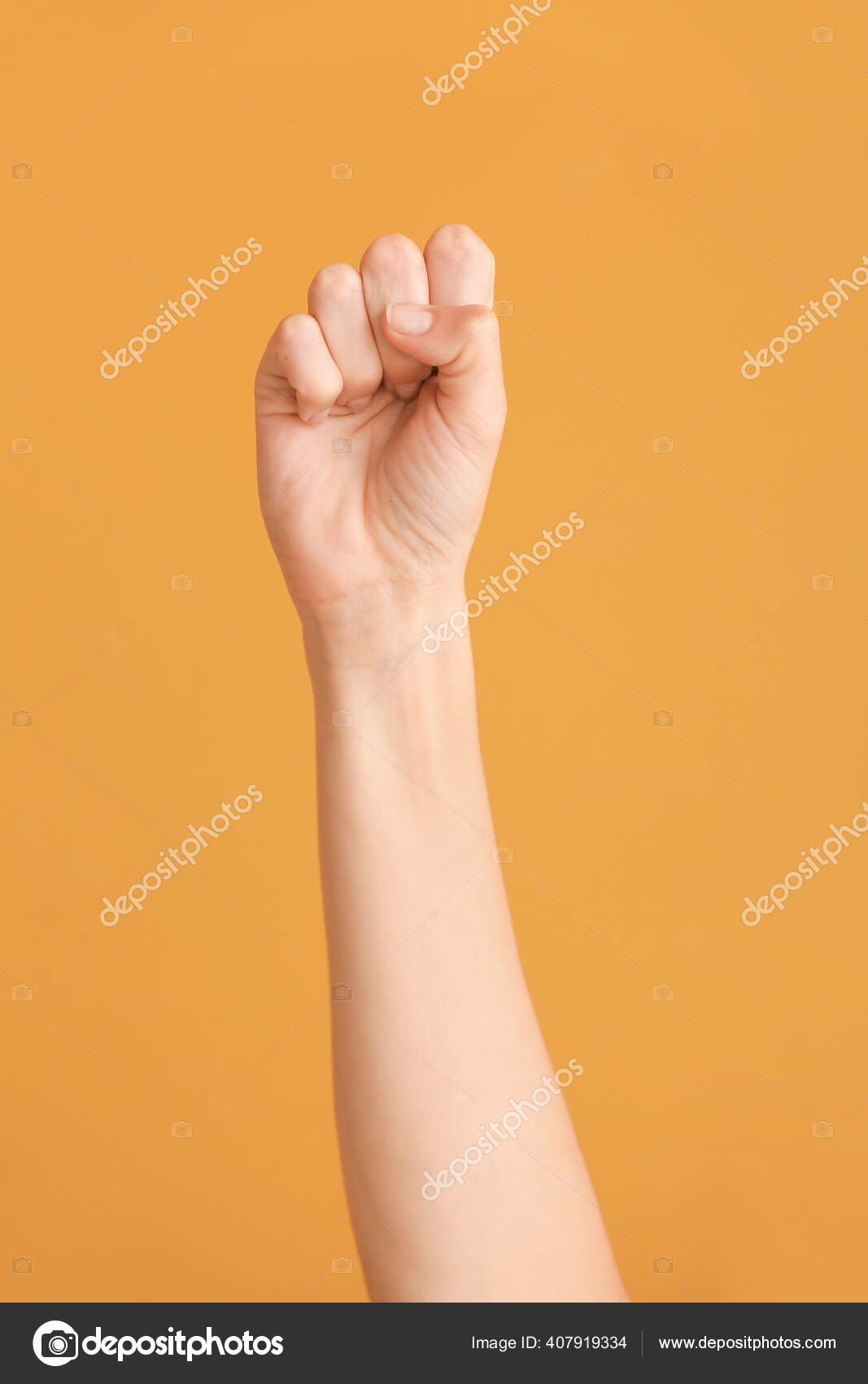 Hand Showing Letter Color Background Sign Language Alphabet Stock Photo ...